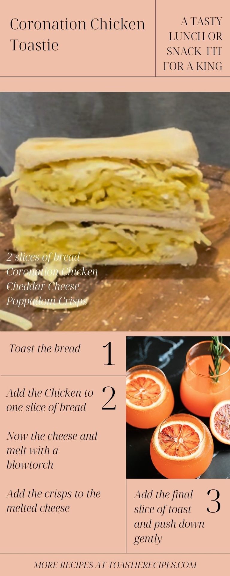 Coronation Chicken Toastie - Toastie Recipes